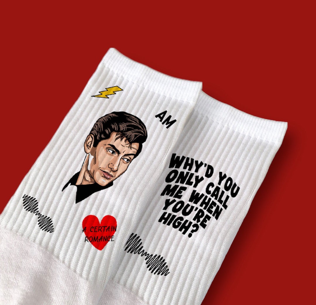 ALEX Socks Arctic Monkeys Design White Socks - Etsy