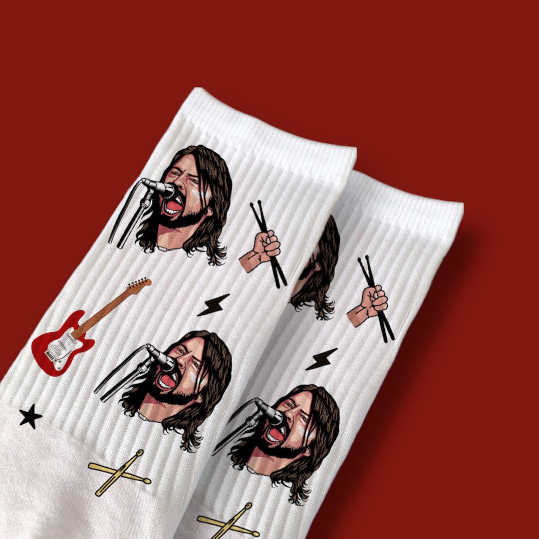 GROHL Socks, Face Socks, Song Lyric Prints Socks, Music Lyric Print ...