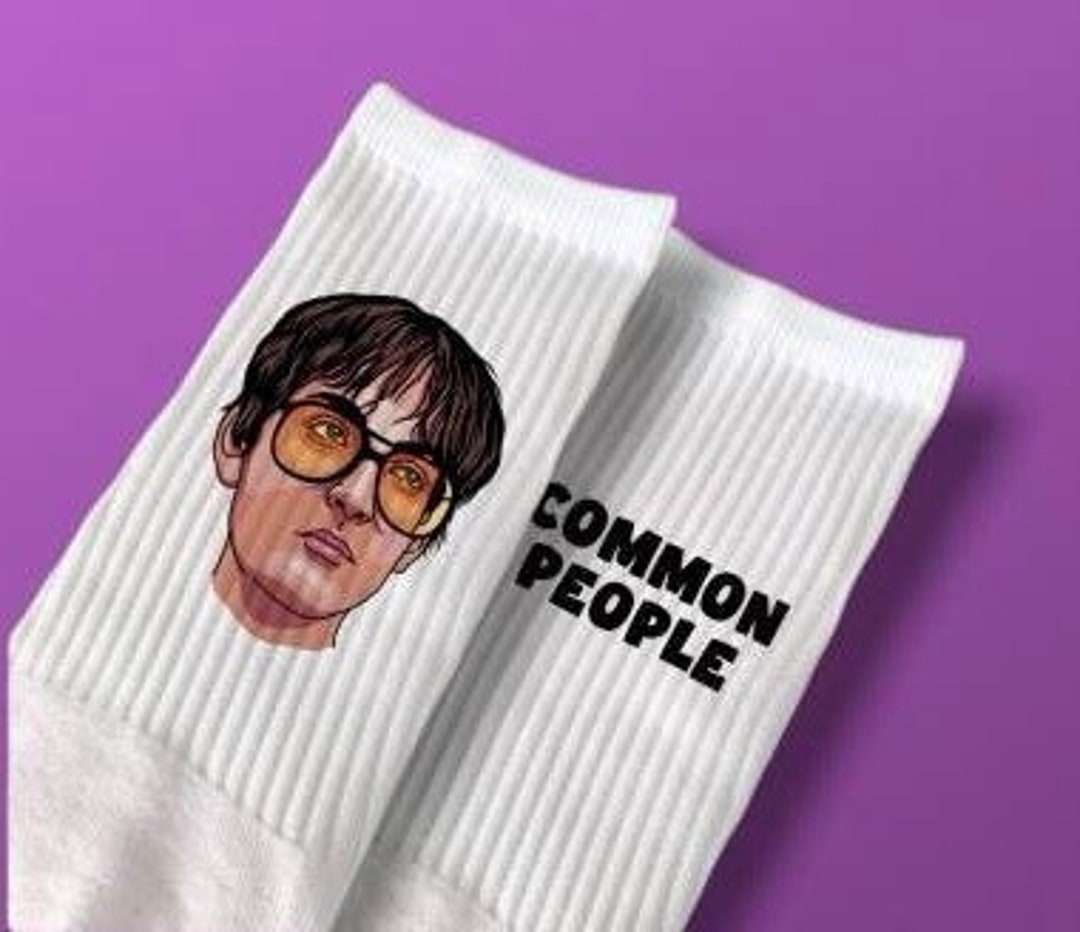 PULP Socks Jarvis Cocker Face Design White Socks - Etsy