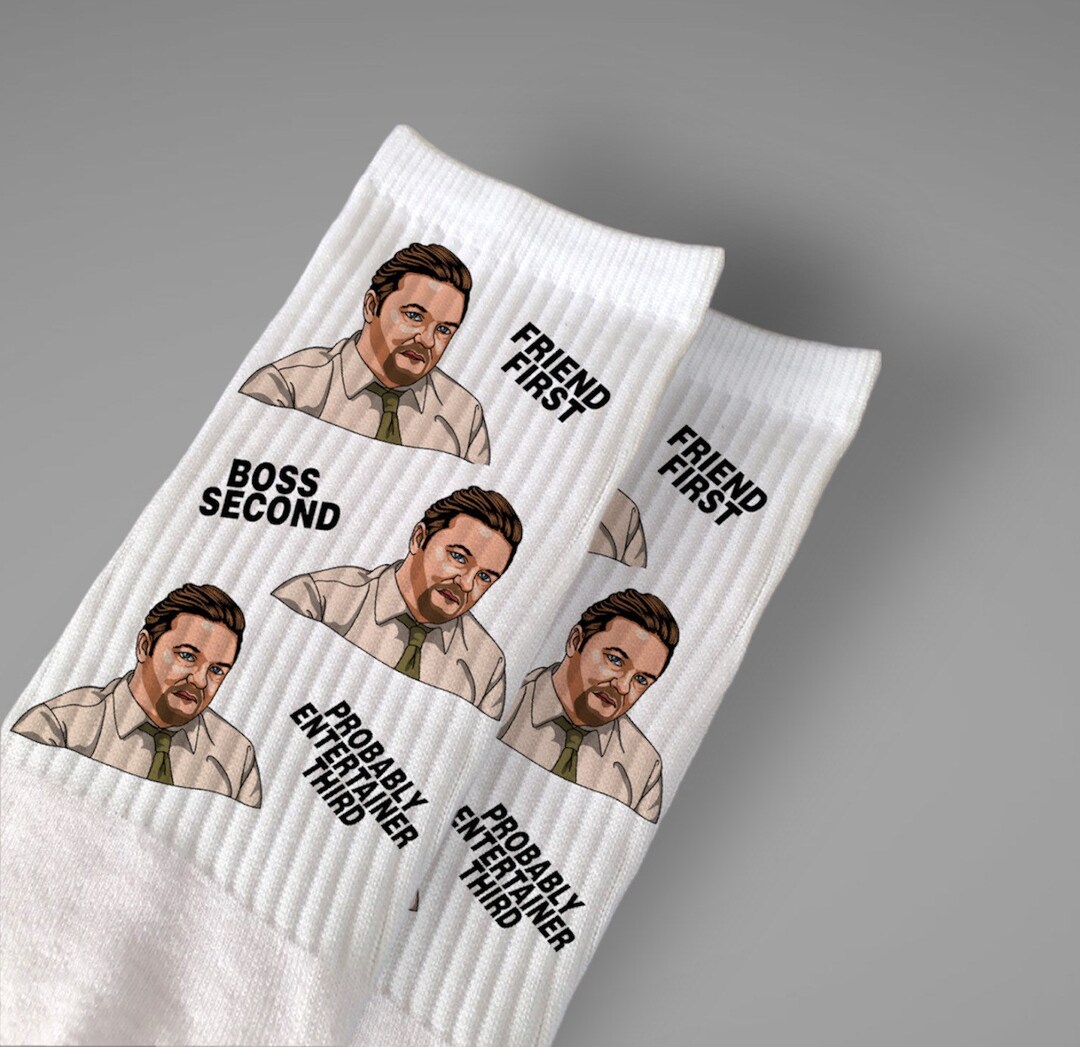 BRENT Socks the Office Inspired White Socks - Etsy