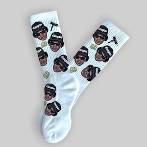 EAZY E Socks Inspired Hip Hop White Socks Nwa - Etsy