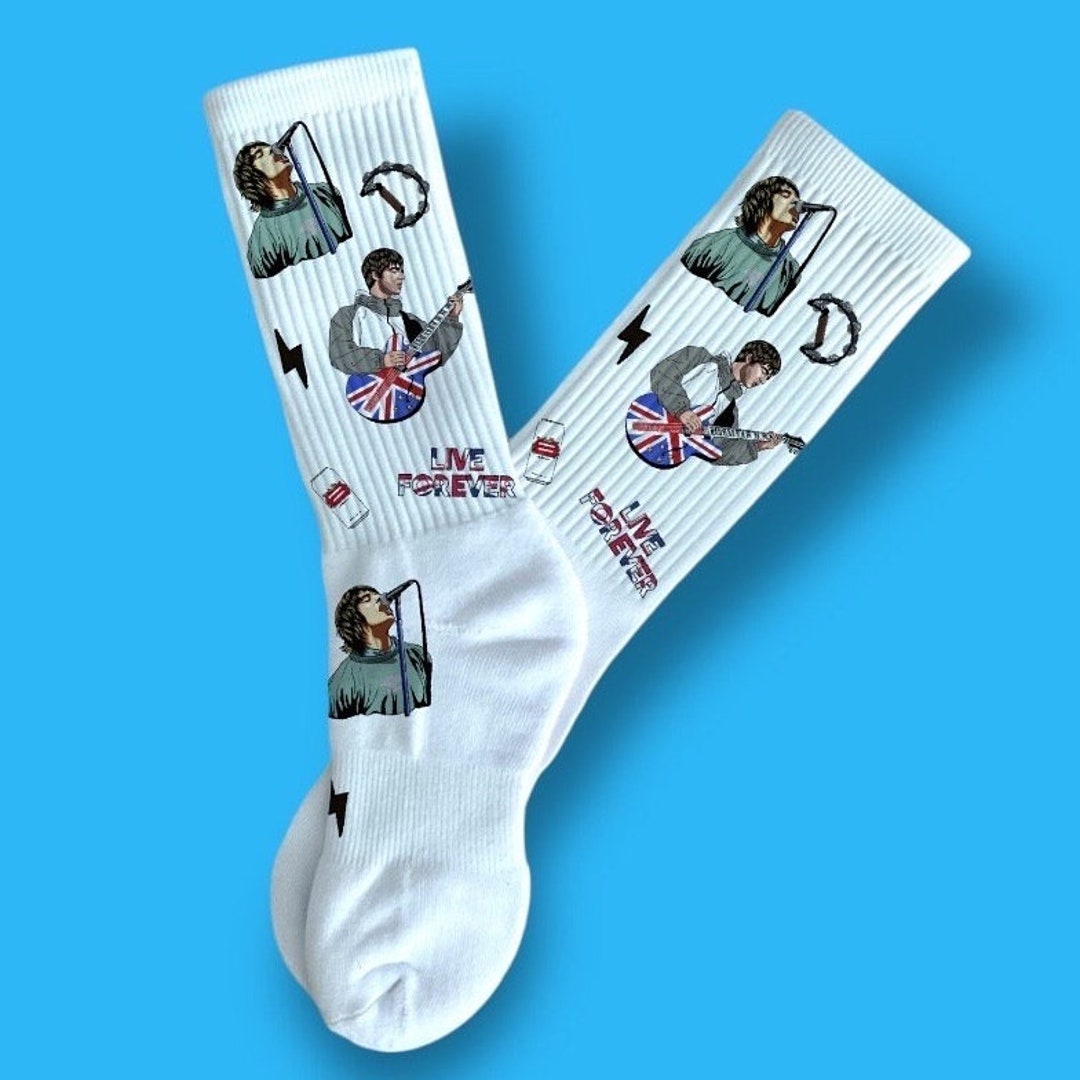 GALLAGHER BROTHERS Inspired Socks Collage Design White Socks - Etsy