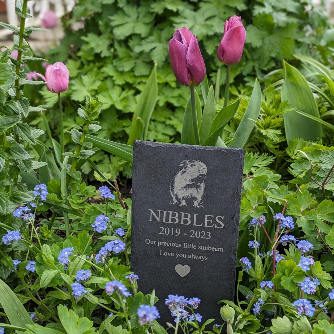 Personalised Guinea Pig Slate Memorial Plaque, Pet Memorial, Grave ...
