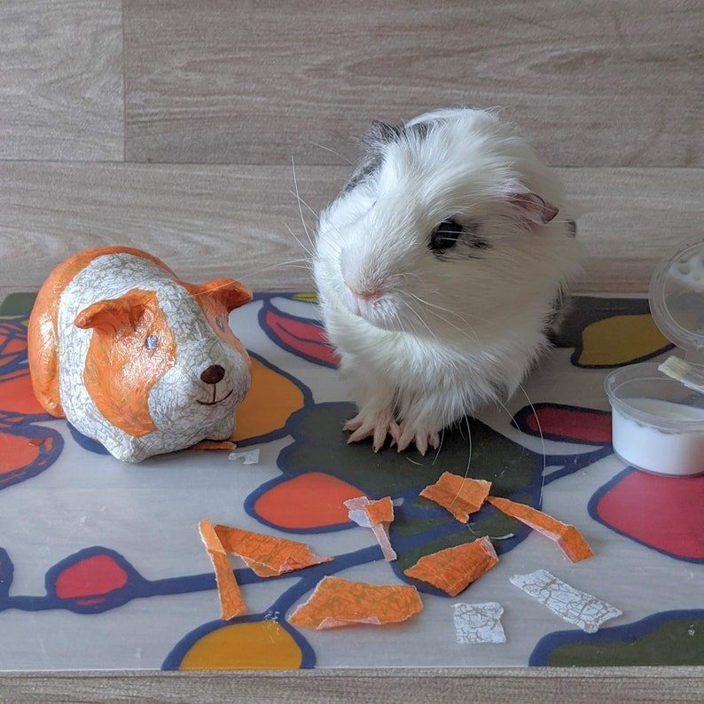Decopatch a Ceramic Guinea Pig Ornament Craft Kit (ginger & White ...