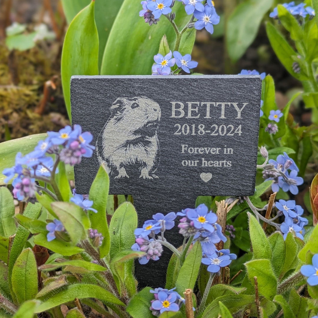 Personalised Guinea Pig Slate Memorial Spike, Pet Memorial, Pet ...