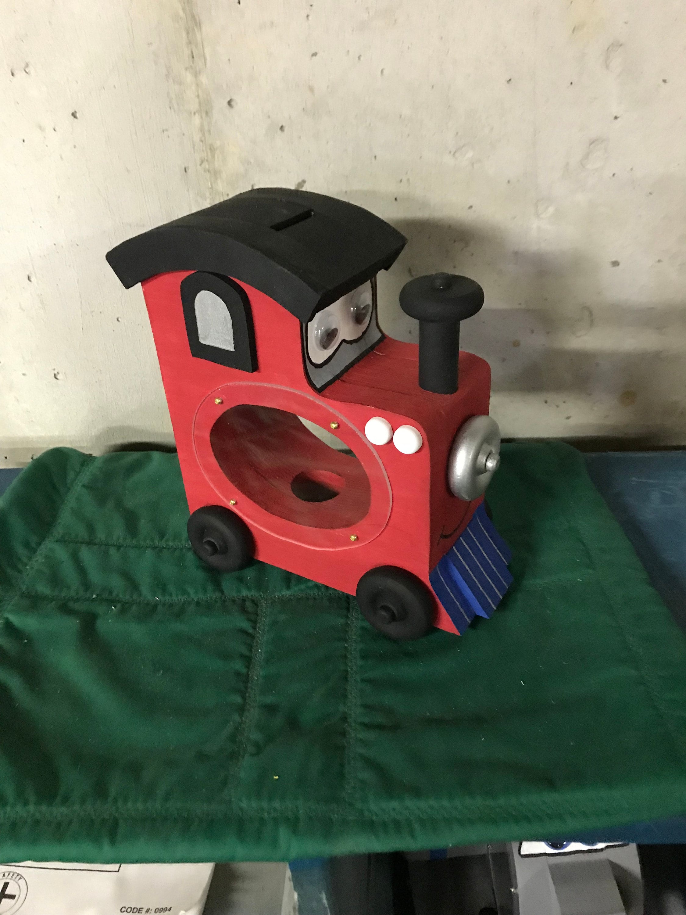 Little Red Train Wooden Piggy Bank - Etsy