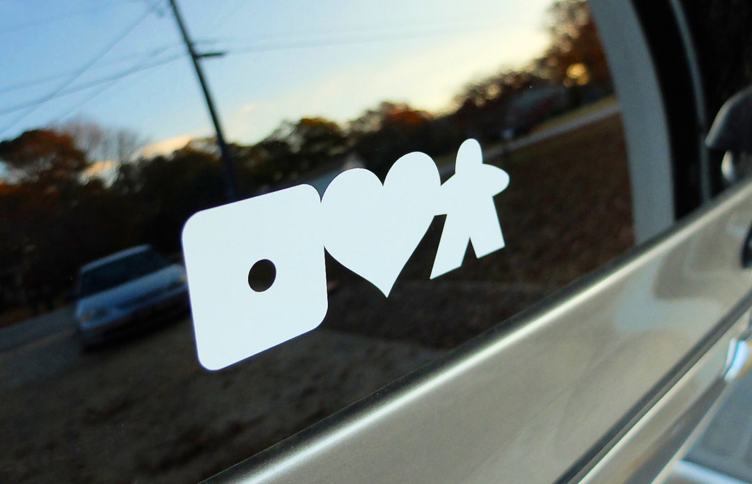 Iheartmeeple Vinyl Decal for Board Game Car Decal - I Heart Meeple ...