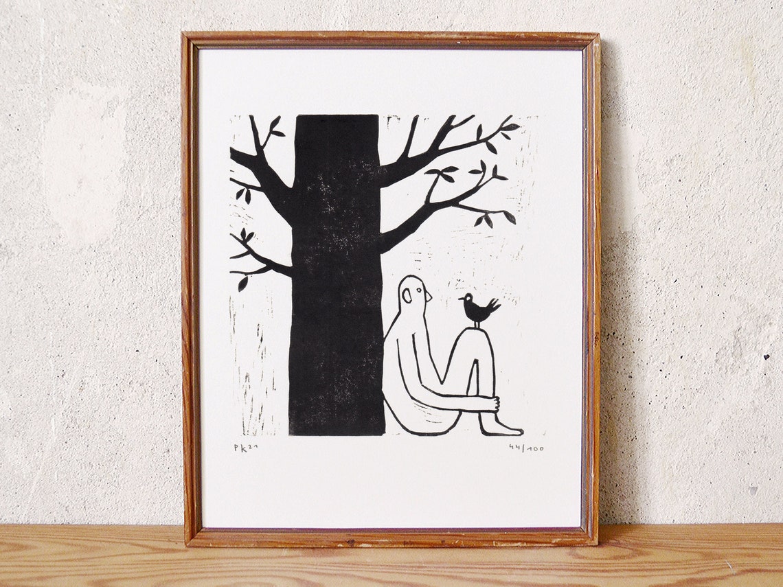 Person 6 · Original Linocut · Limited Edition · Art · Print - Etsy