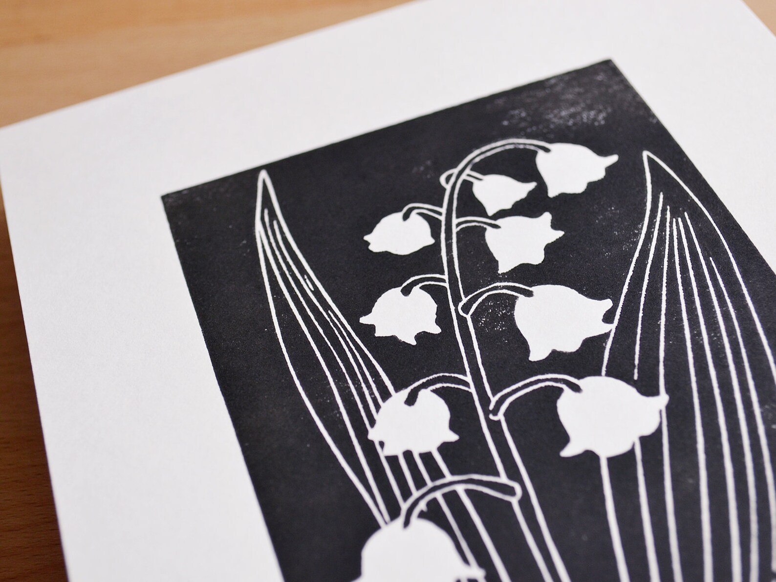 Lily of the Valley Original Linocut Limited Edition - Etsy