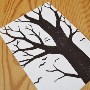 Postcard Set of 4 "trees" - Etsy