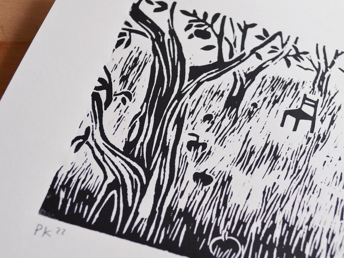 Late Summer Original Linocut Limited Edition DIN A4 | Etsy