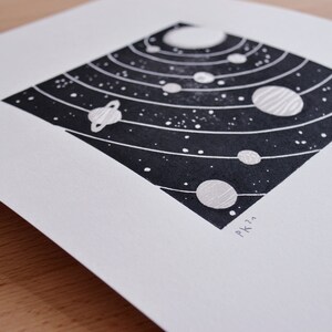Space 3 Original Linocut Limited Edition - Etsy Ireland