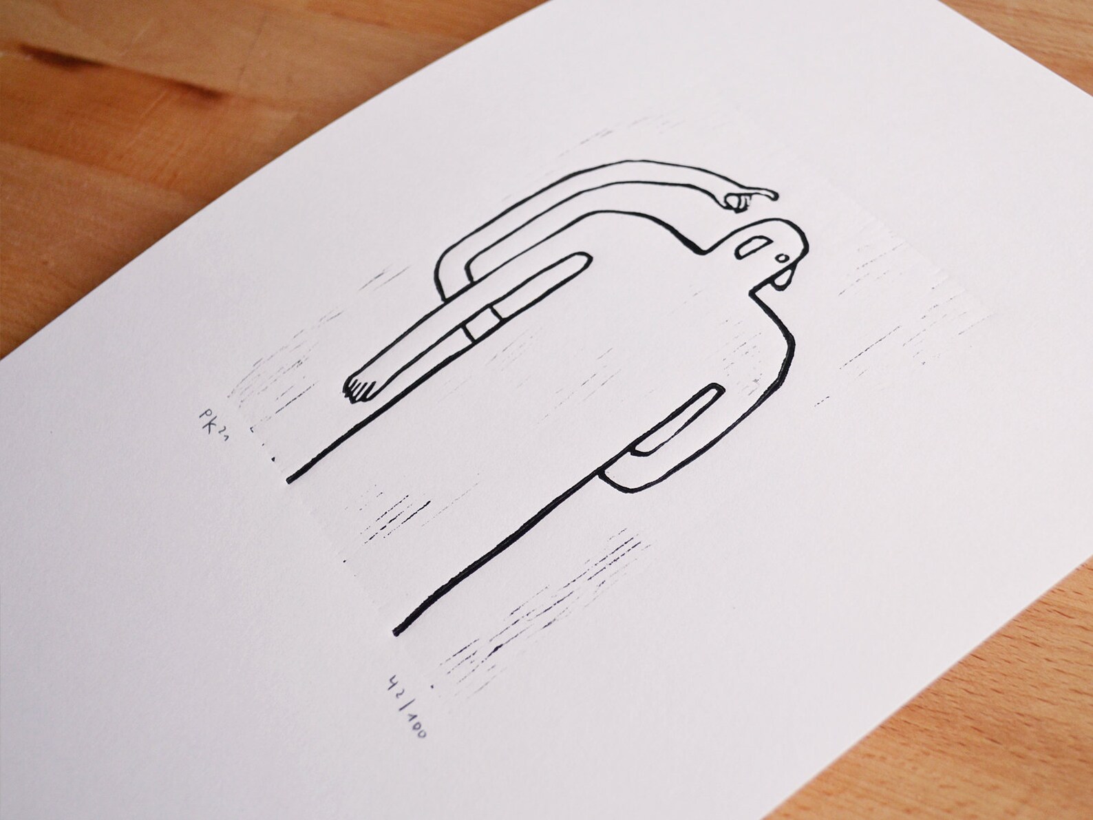 Person 1 · Original Linocut · Limited Edition - Etsy