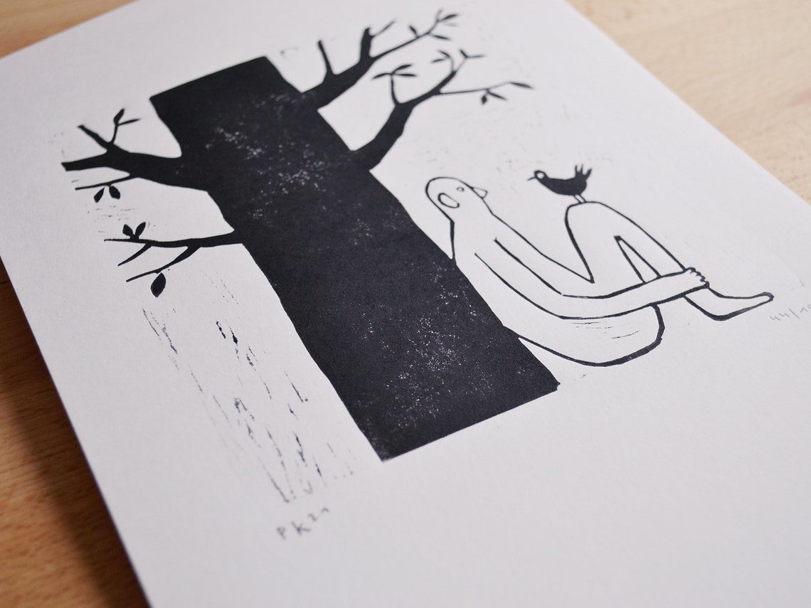 Person 6 · Original Linocut · Limited Edition · Art · Print - Etsy