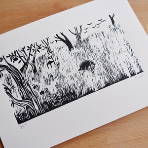 Late Summer · Original Linocut · Limited Edition - Etsy