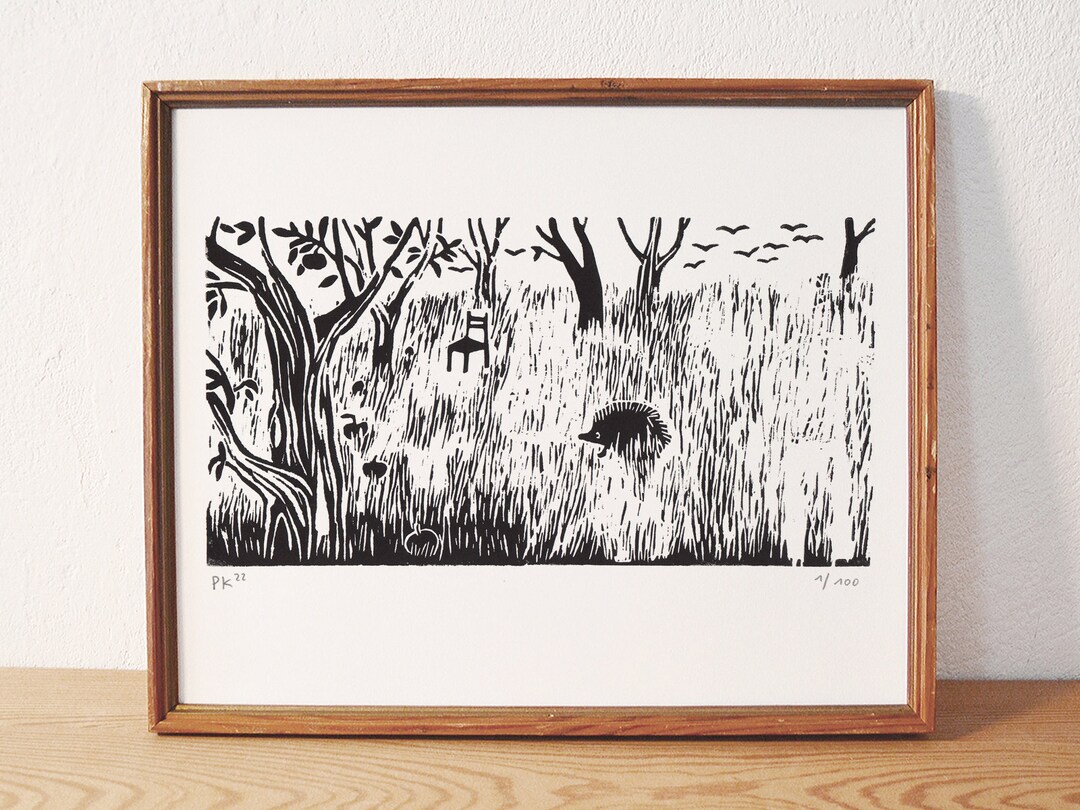 Late Summer · Original Linocut · Limited Edition - Etsy