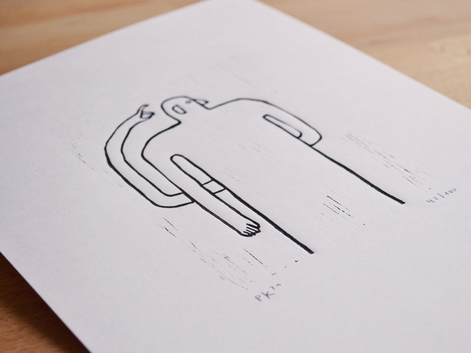 Person 1 · Original Linocut · Limited Edition - Etsy