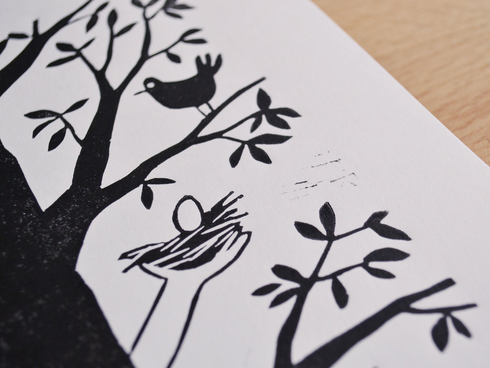 Person 7 Original Linocut Limited Edition Designed & Sold By Moth
