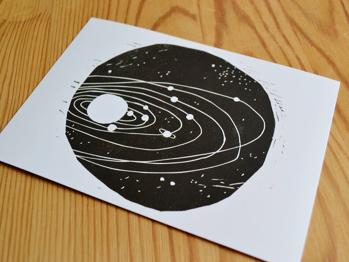 Postcard Set of 4 stars and Planets | Etsy Ireland