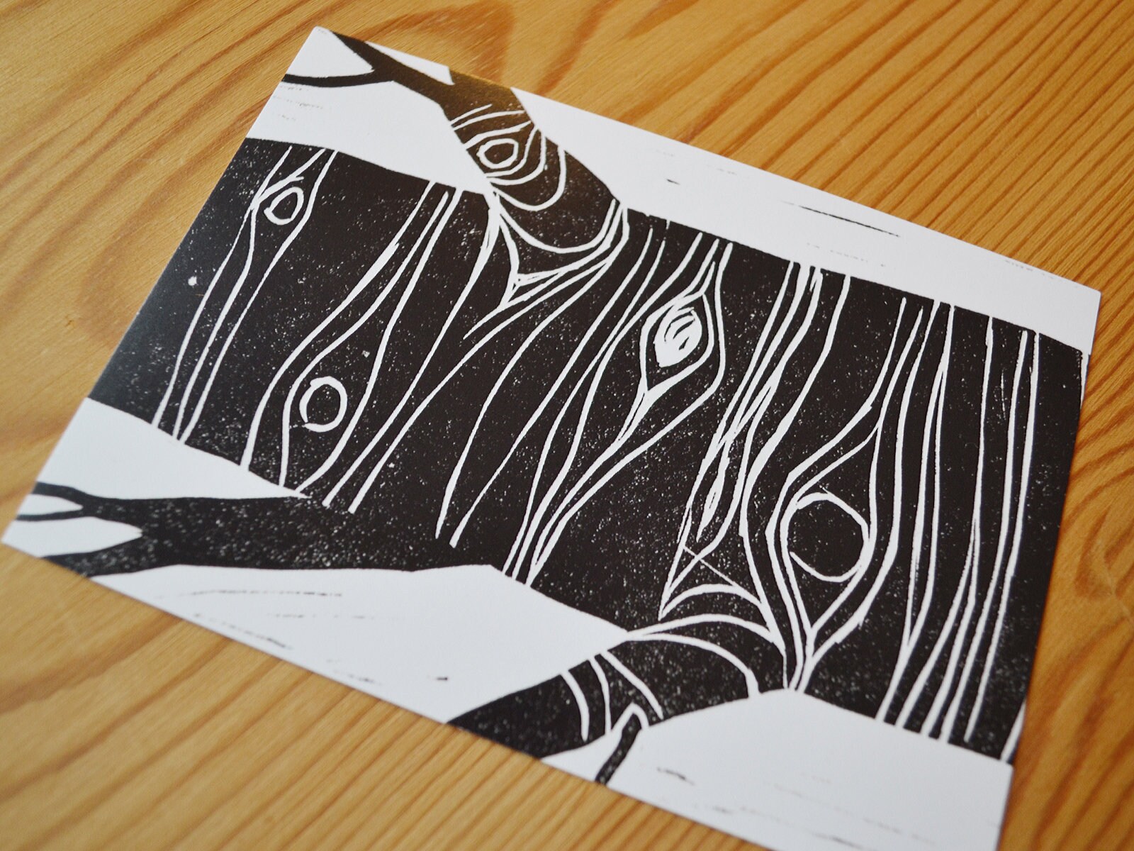 Postcard Set of 4 "trees" - Etsy