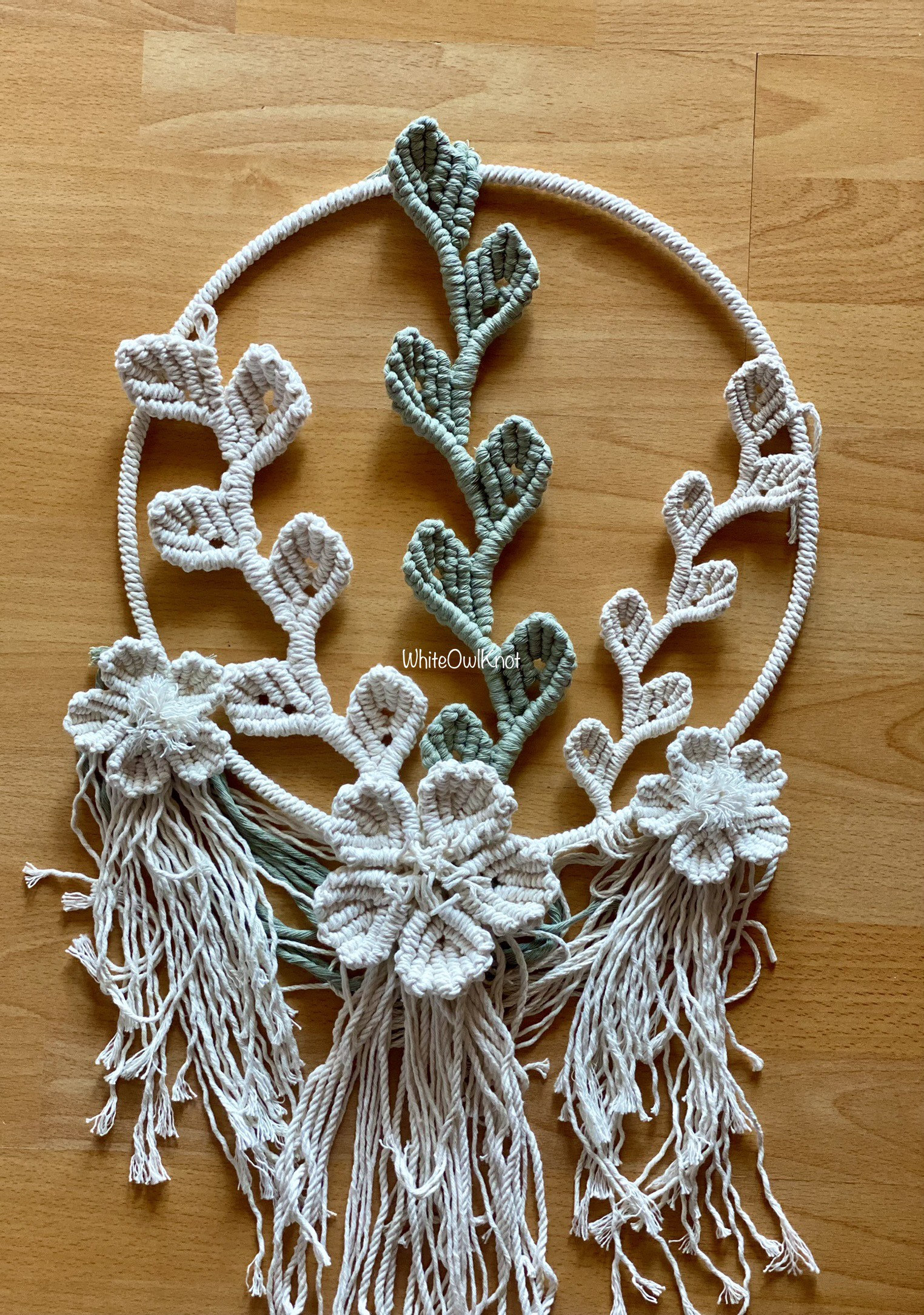 DIY Macrame Branch With Leaves Tutorial PDF Pattern Macramé | Etsy