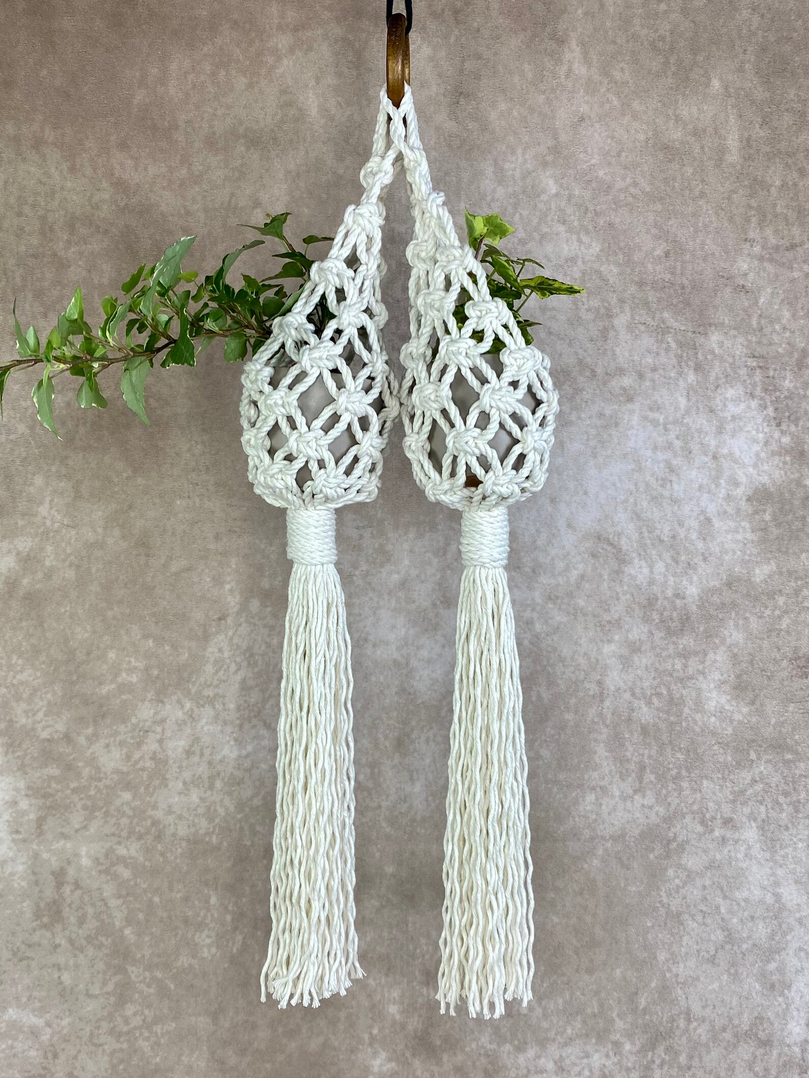 SET of 2 PDF Patterns Macrame Double Pod Planter Macrame - Etsy