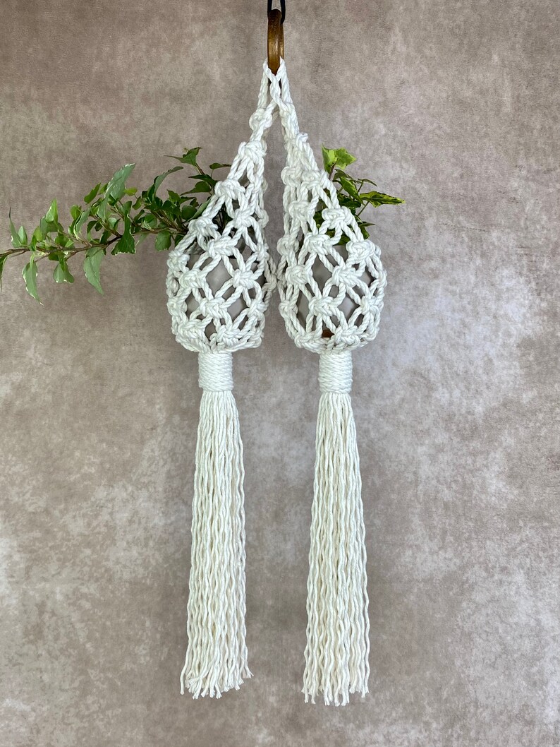 SET of 2 PDF Patterns Macrame Double Pod Planter, Macrame Plant Hanger ...