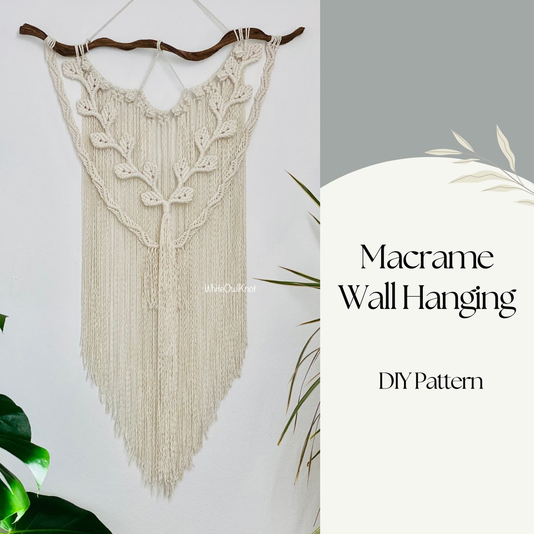 DIY Macrame Wall Hanging, Beginner Friendly Macrame PDF Pattern, Step ...