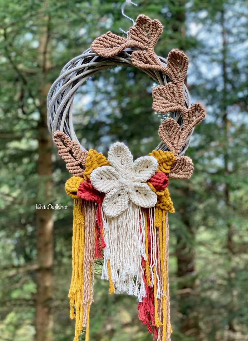 DIY Macrame Wreath Written PDF Autumn Wreath Set of 5 | Etsy