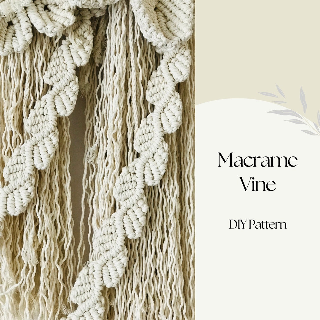 Macrame Vine PDF Pattern. Macramé Pattern for Beginners. DIY Macrame ...