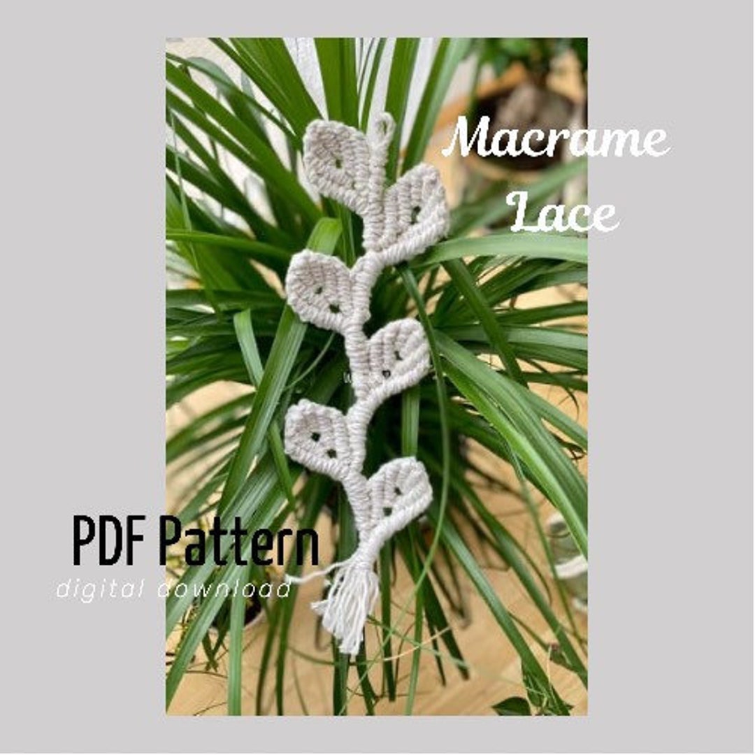 DIY Macrame Branch With Leaves Tutorial PDF Pattern Macramé - Etsy