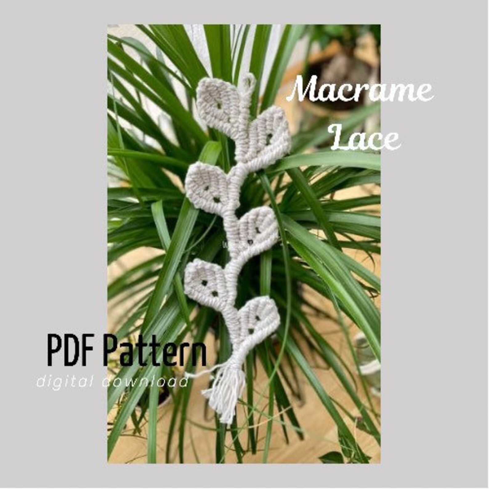 DIY Macrame Branch With Leaves Tutorial PDF Pattern Macramé | Etsy