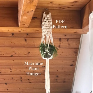 Macrame PDF Pattern Plant Hanger, Macrame DIY, Plant Hanger Tutorial ...