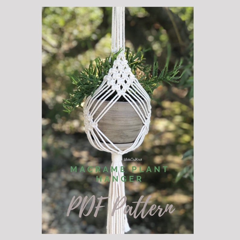 PDF Pattern Macrame Plant Hanger Rhombus Plant Hanger DIY | Etsy
