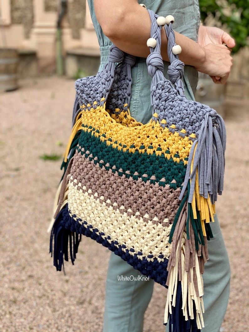 PDF Pattern Macrame Bag DIY Macrame Boho Purse Handbag - Etsy