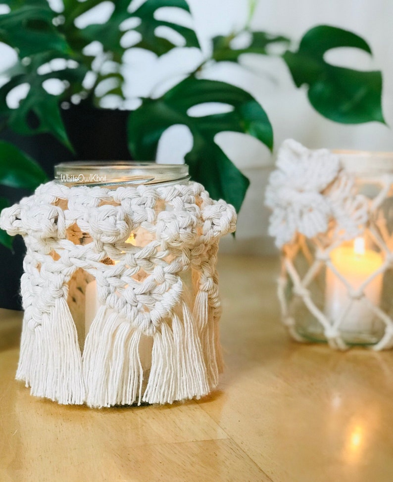 Macrame Net Jar Pattern Macrame Tutorial Macrame Hanging | Etsy