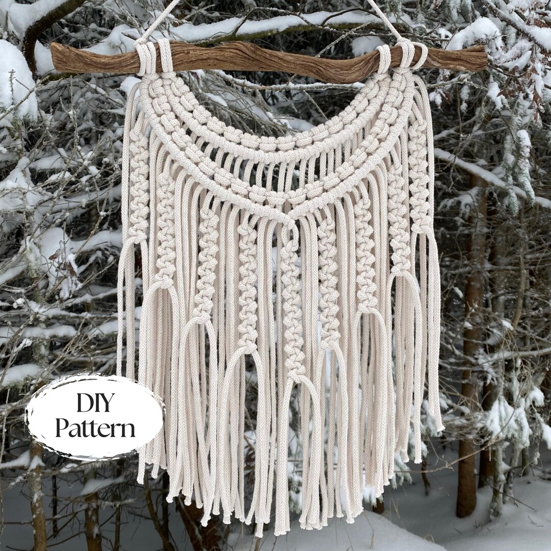 DIY Macrame Wall Hanging, Easy Macrame Pattern for Beginners, Step by ...