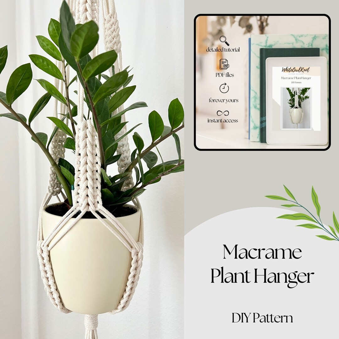 Elegant Macrame Plant Hanger DIY PDF Pattern - Instant Download for ...