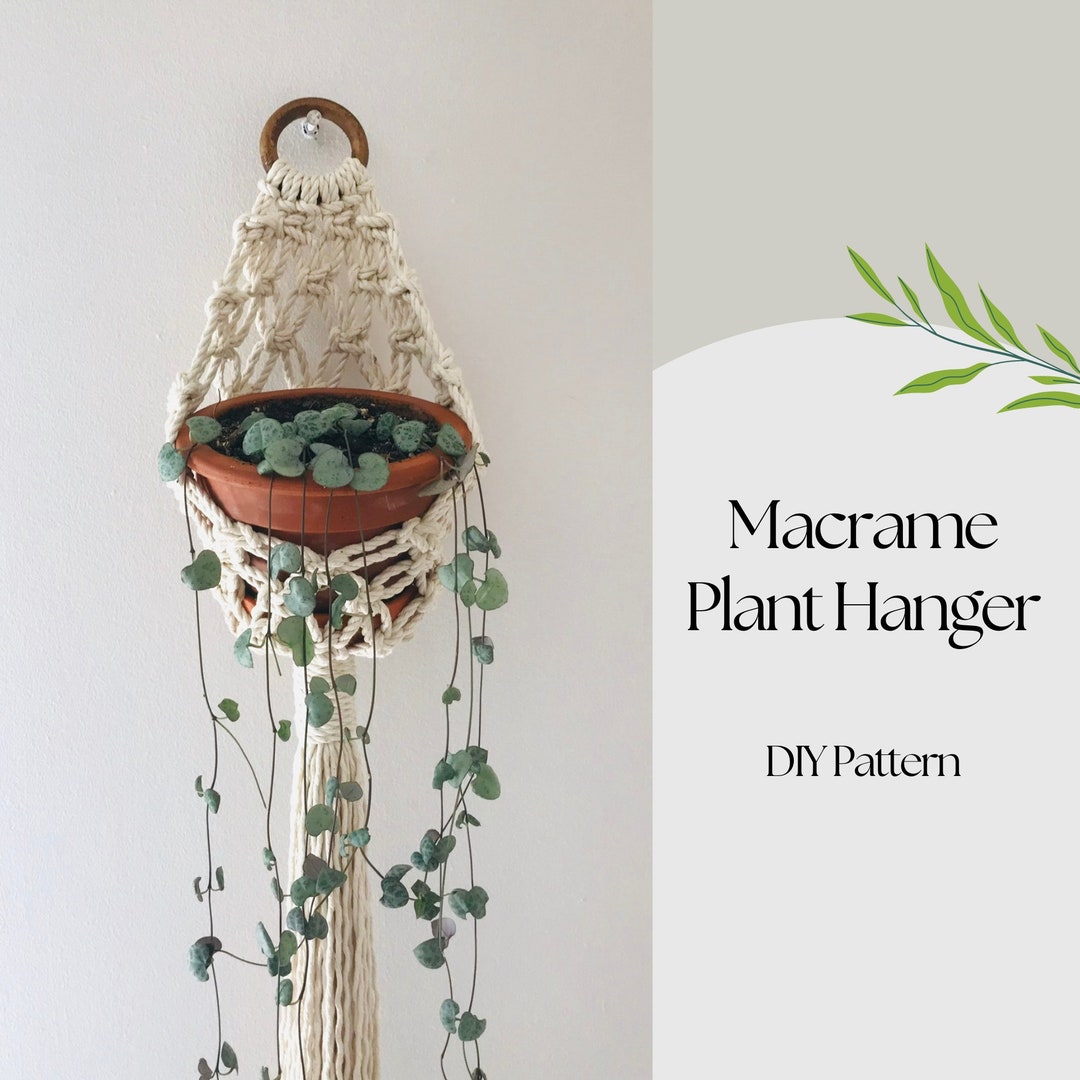 PDF Pattern Macrame Pod Planter, Macrame Plant Hanger Tutorial, Digital ...