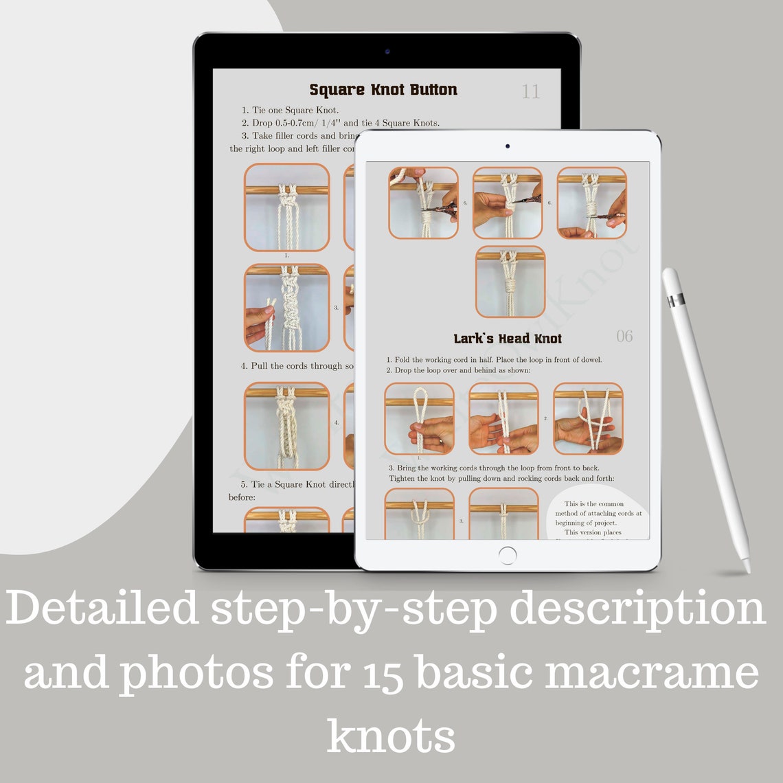 Knot Guide E-book, Self-teaching Macrame Basic Knots, Learn Macrame ...