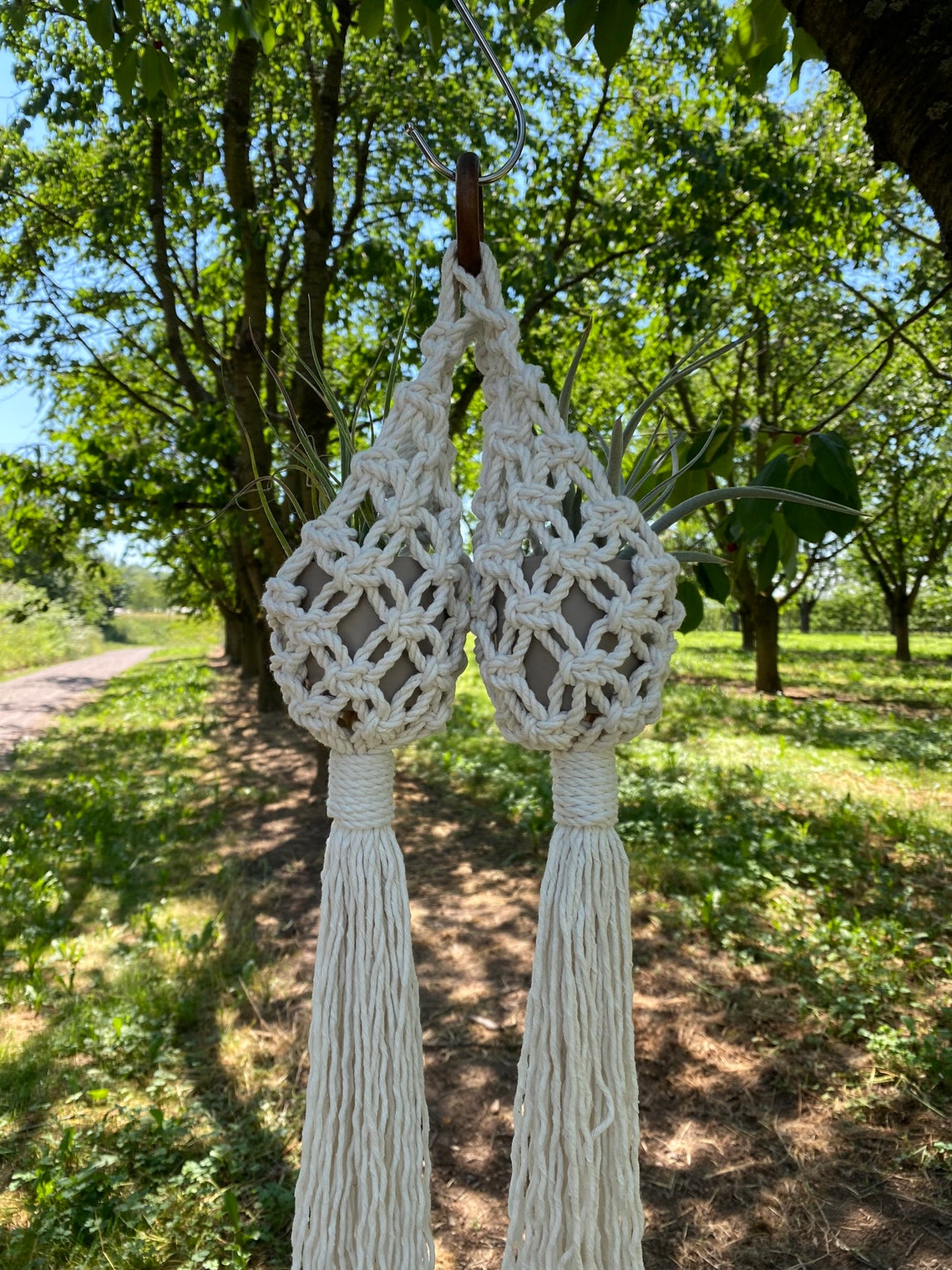 PDF Pattern Macrame Double Pod Planter, Macrame Plant Hanger Tutorial ...