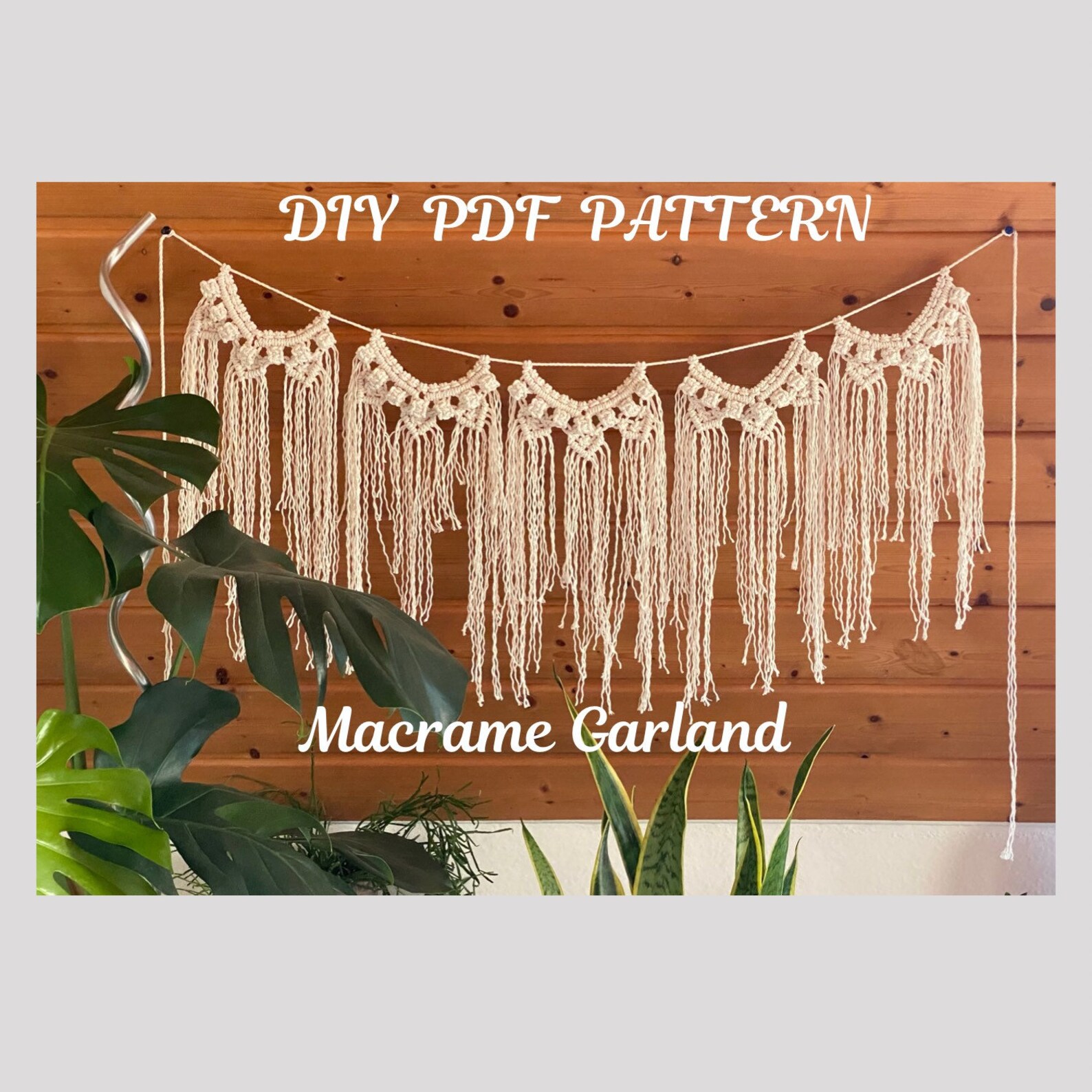 Macrame Garland PDF Pattern Macrame Wall Hanging Tutorial - Etsy