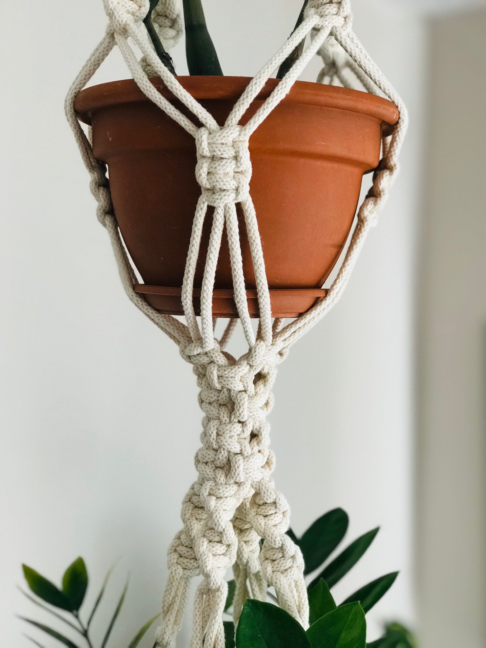 Double Macrame Plant Hanger Pattern BEGINNER Macramé Pattern - Etsy