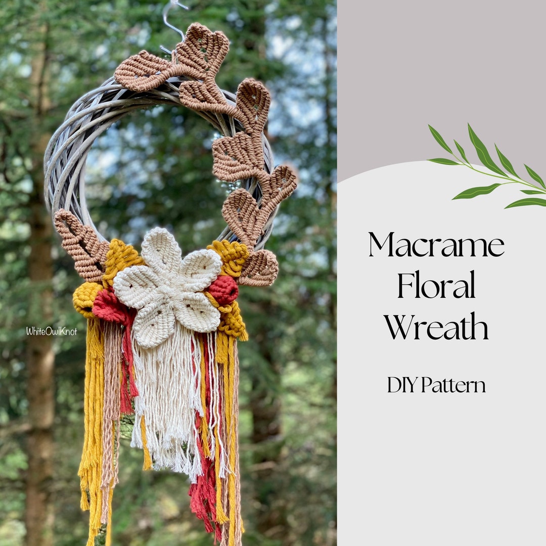 DIY Macrame Wreath, Written PDF Autumn Wreath, Set of 5 Macrame PDF ...