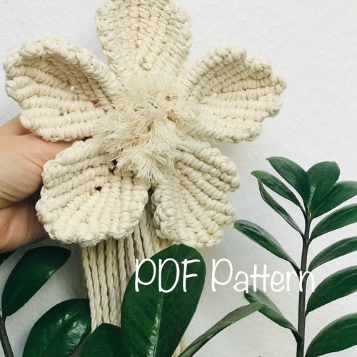 Macrame Flower PDF DIY Tutorial - Etsy