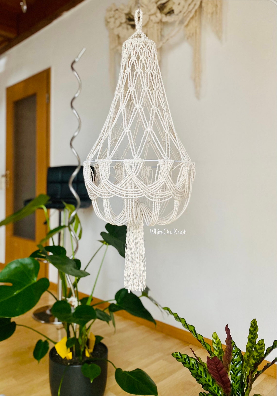 PDF Pattern Macrame Chandelier Macrame Lampshade DIY Patterb | Etsy