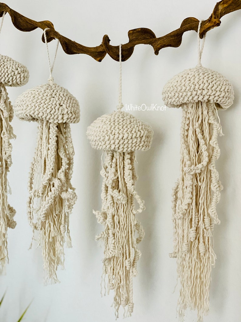 2 DIY Patterns Macrame Jellyfish Macrame PDF Pattern Ocean - Etsy