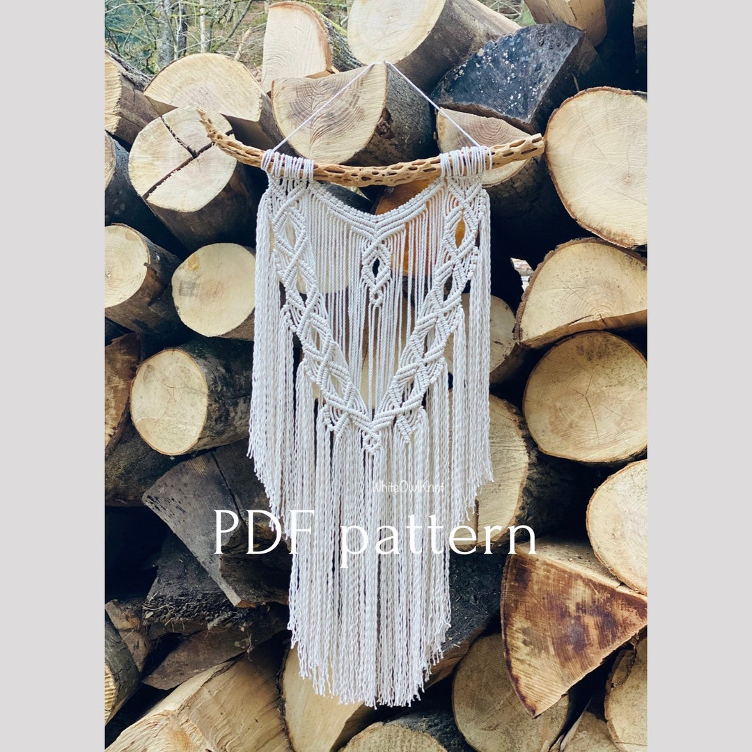 DIY Macrame Wall Hanging, BEGINNER Friendly, PDF Pattern With Step by ...