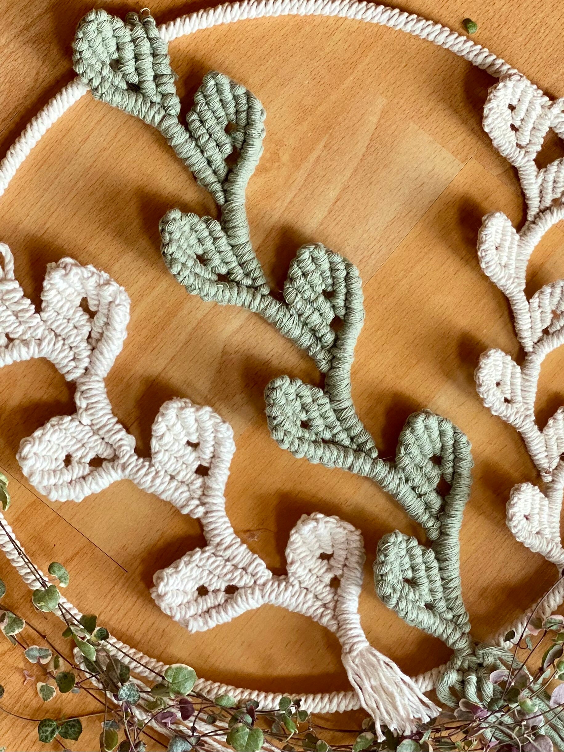 DIY Macrame Branch with Leaves Tutorial PDF Pattern Macramé | Etsy