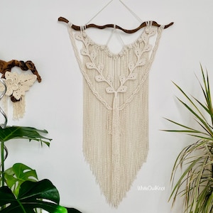 DIY Macrame Branch With Leaves Tutorial PDF Pattern, Macramé Pattern BEGINNER, Step by Step ...